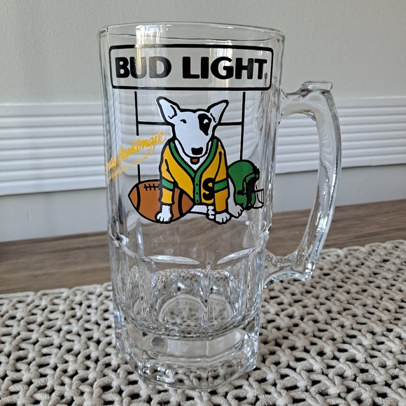 Vintage | Dining | Vintage Large Glass Spuds Mackenzie Football Beer ...
